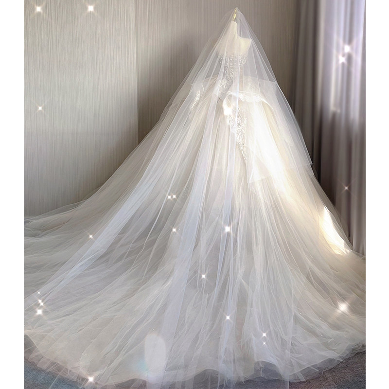 [USD 171.58] The main wedding dress bride 2023 dragging the tail court ...