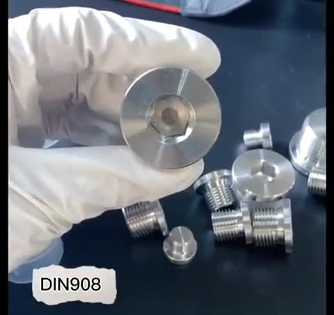 Din 908 - Screw Plugs With Collar And Hexagon Socket Cylindrical Thread Stainless Steel 304 Flat ...