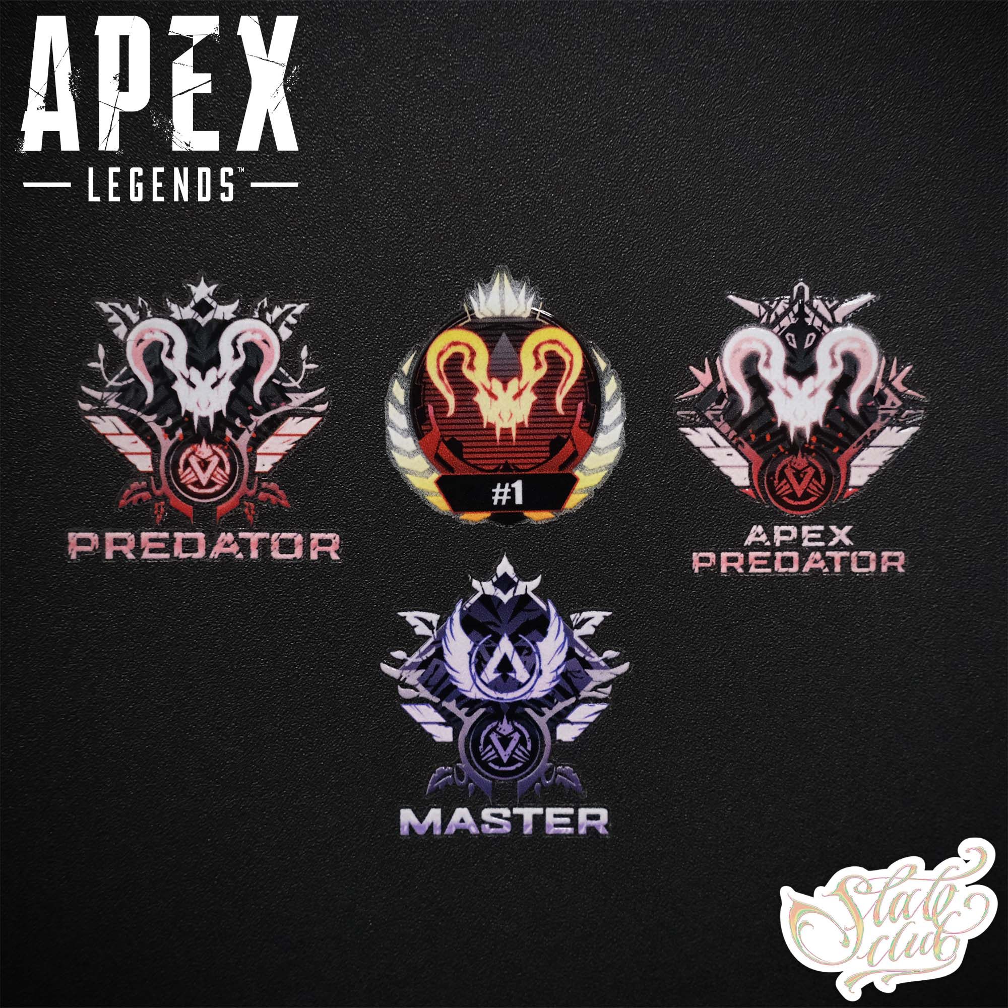 APEX Predator 猎杀者 Master 大师 段位转印贴纸防水 游戏周边