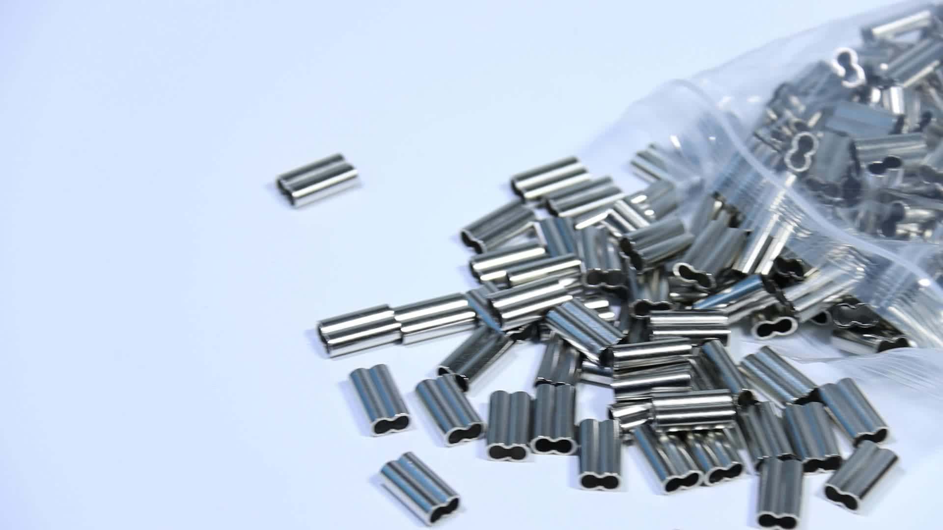 Fishing Copper Double Barrel Crimp Sleeves Cable Sleeve Crimping Tool ...