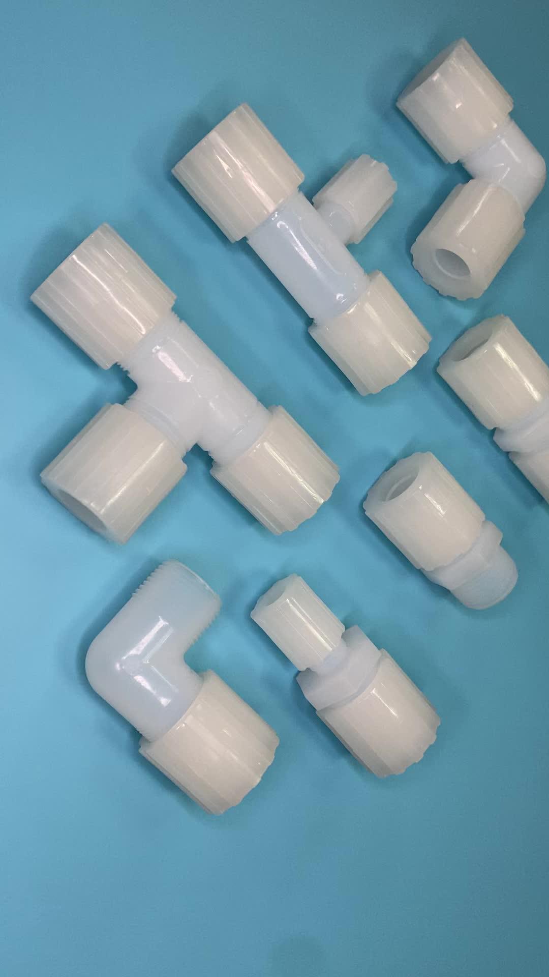 Pfa Union Elbow,Pfa Tube Connector 90deg Elbow Reducer,Flare Compression Pipe Adapter Elbow For ...