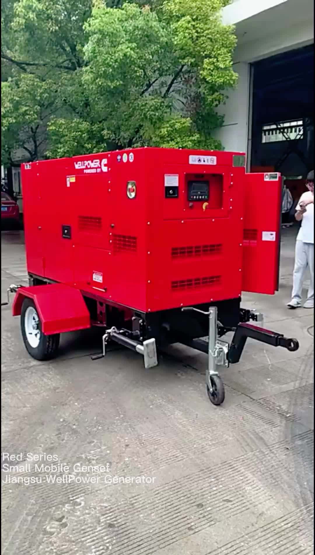 Trailer Type Removable 30kva Diesel Generator Set With Engine 4b3.9-g2 ...