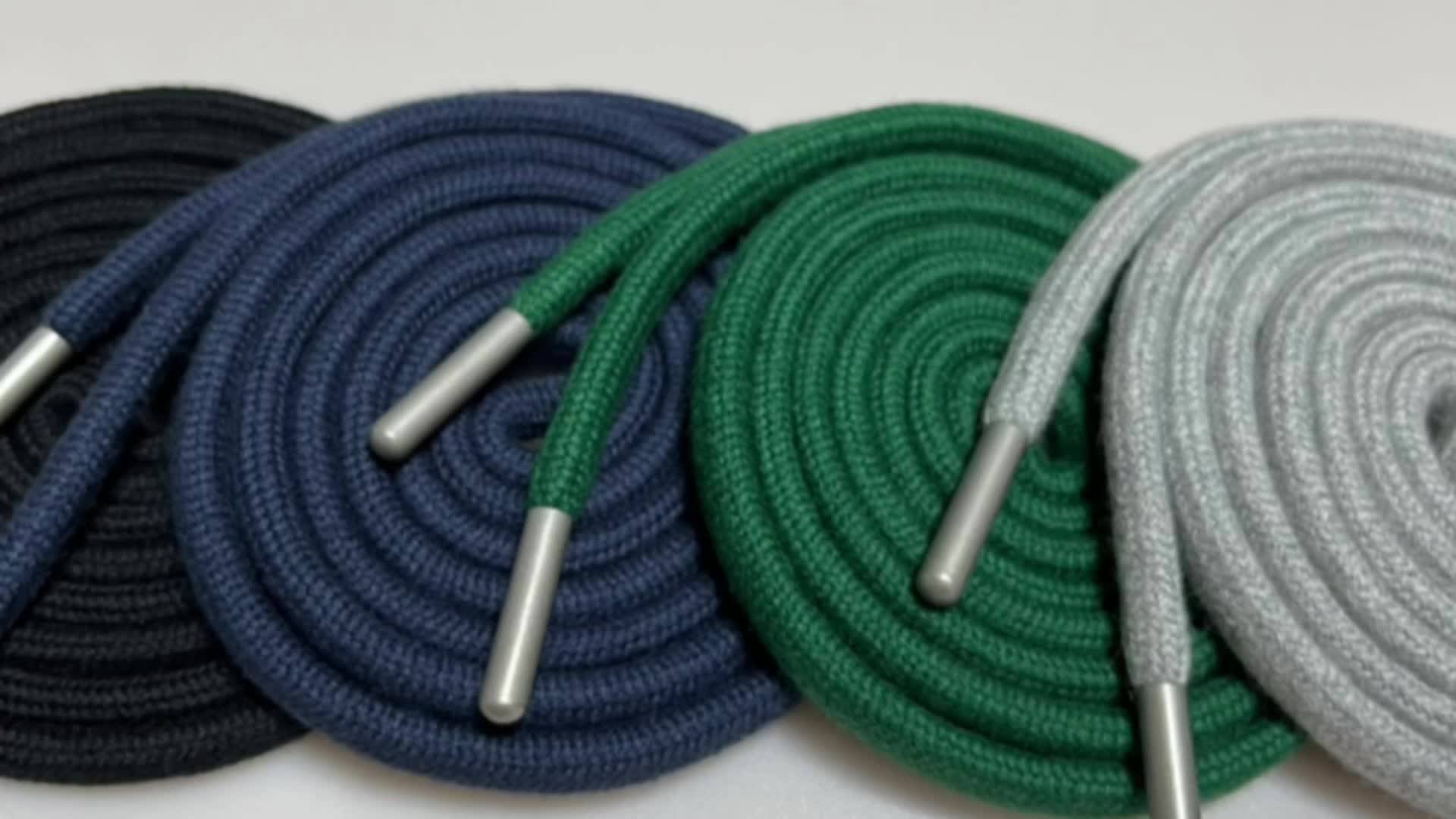 5mm Thick Round 100% Cotton Drawcord With Metal Tips For Hoodies - Buy ...