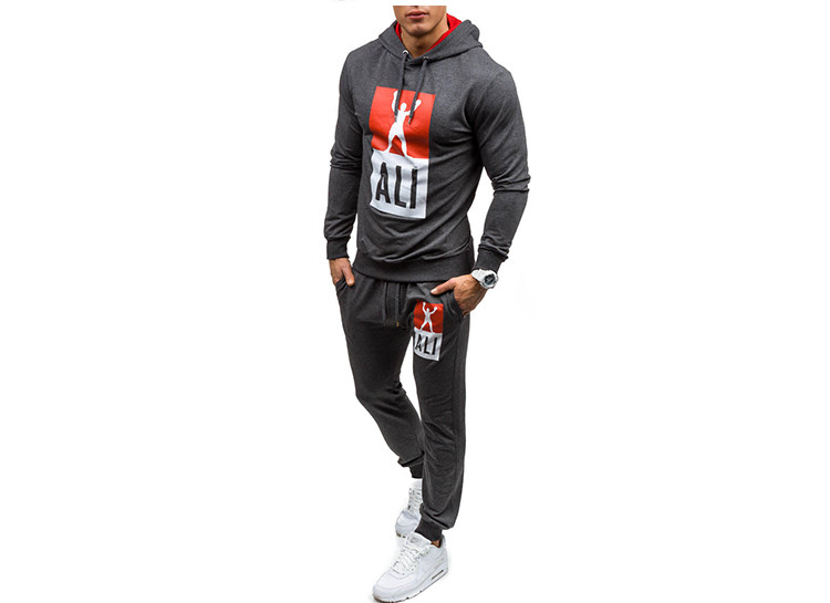 2020 Mens Boxing Champion Hooded Sweater Pants Sports Suit Mens White ...