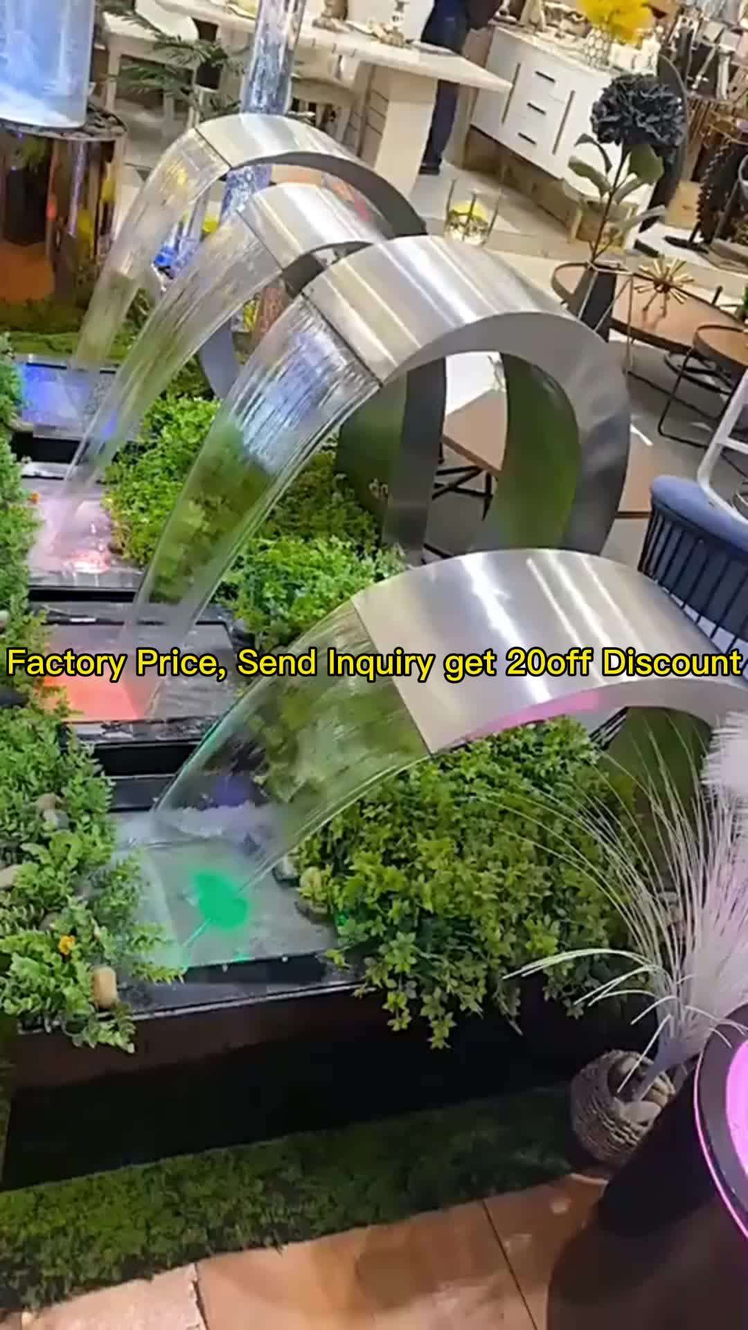 Acrylic Artificial Corten Steel Plastic Interior Insent Waterfall ...