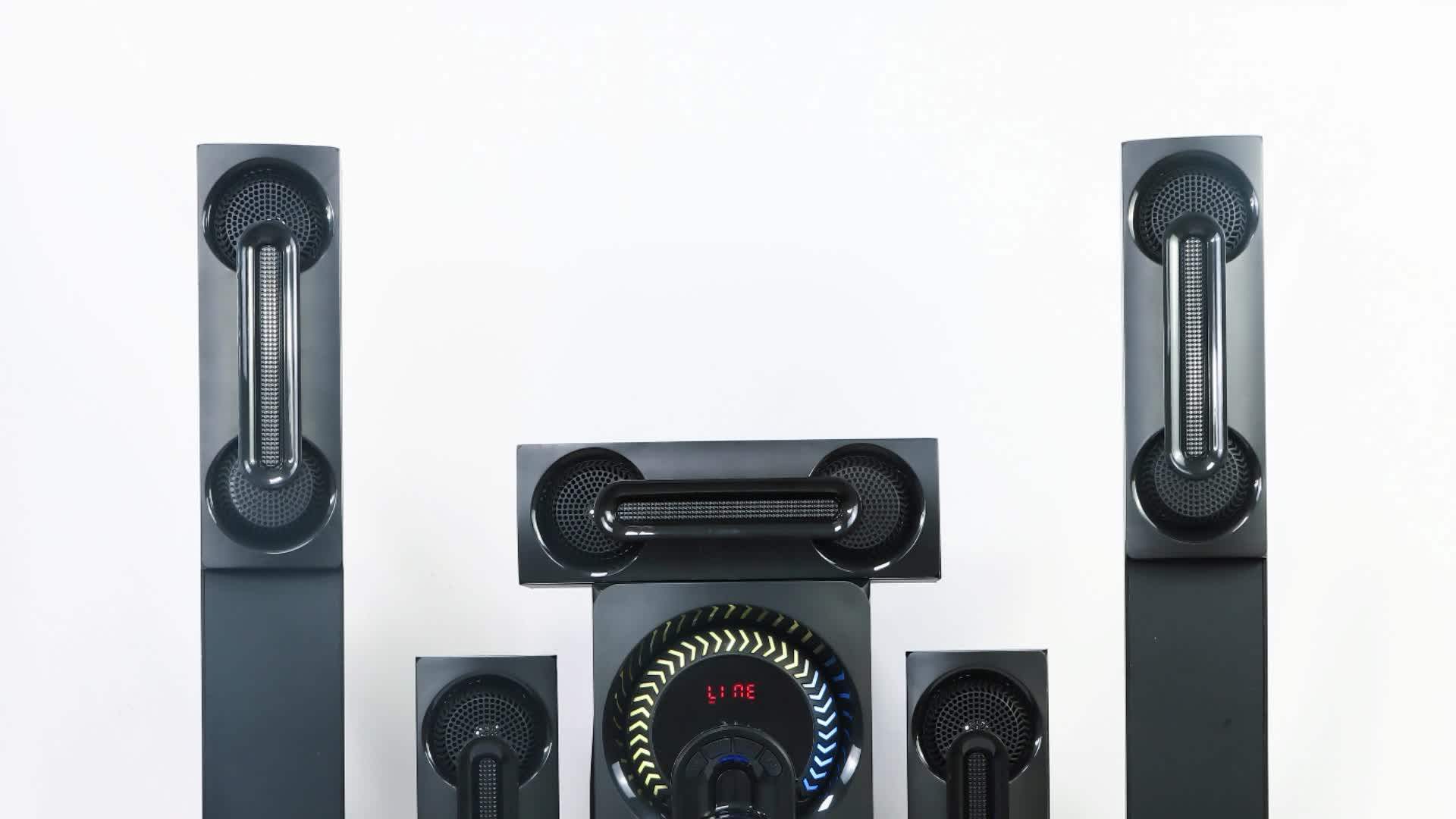 2022 Remote Control Home Theater Speaker 5.1 Subwoofer Bt Wireless Home ...