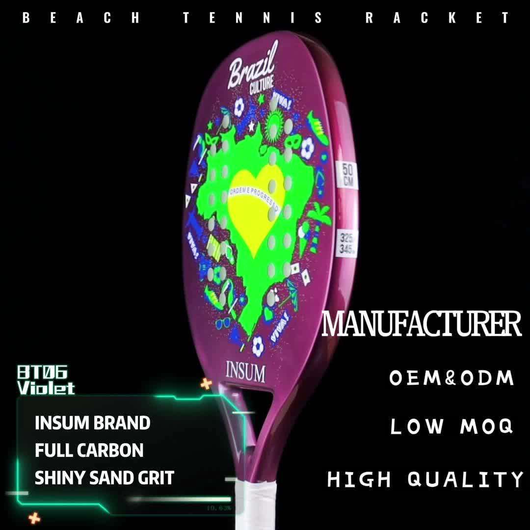 Beach Tennis Paddle With Carbon Fiber Grit Face And Memory Foam Core ...