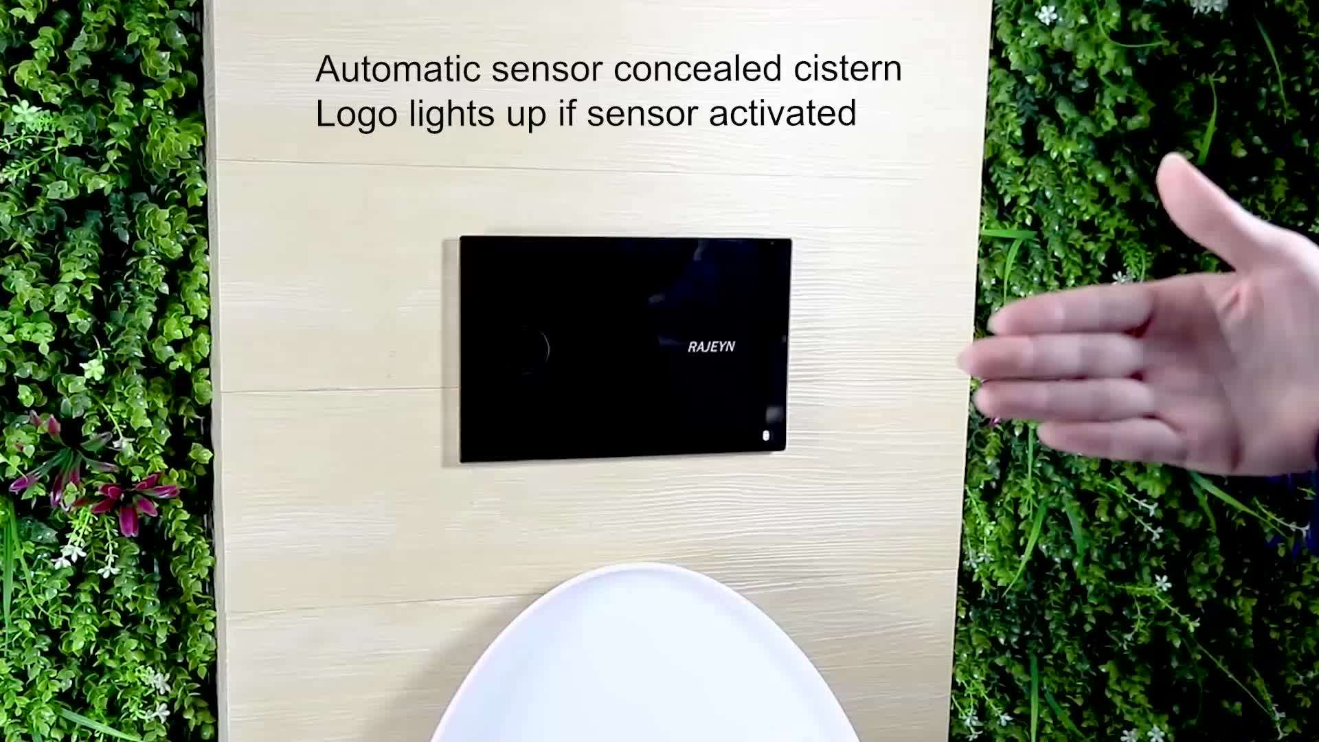 Air Operated Dual Flush Sensor Automatic Touch-free Concealed Toilet ...