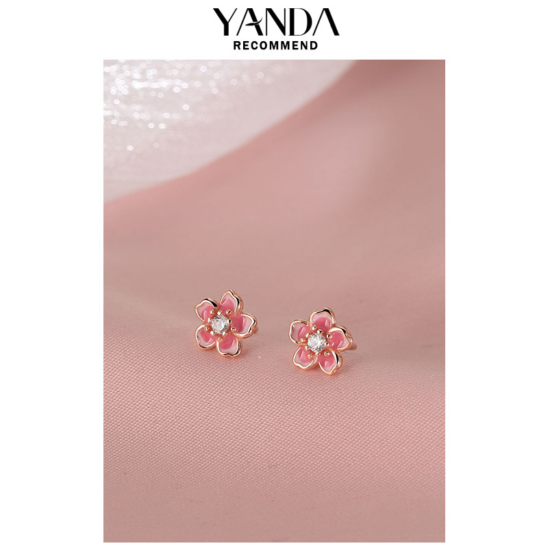 Yan heng 925 sterling silver sweet cherry blossom stud earrings – let ...