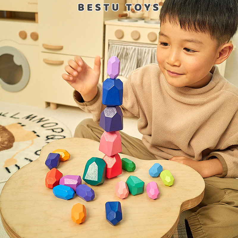 Creative wooden rainbow stacking stone blocks review | new 2024 ...