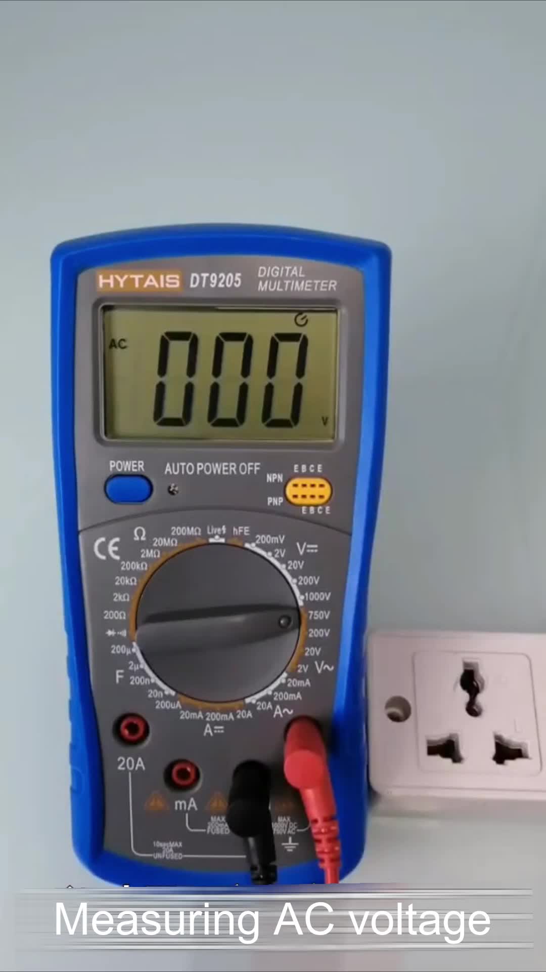 Hytais Multimeter Volt Digital Meter True-rms Lcd Display With Ac/dc Voltage Ammeter Current Ohm ...