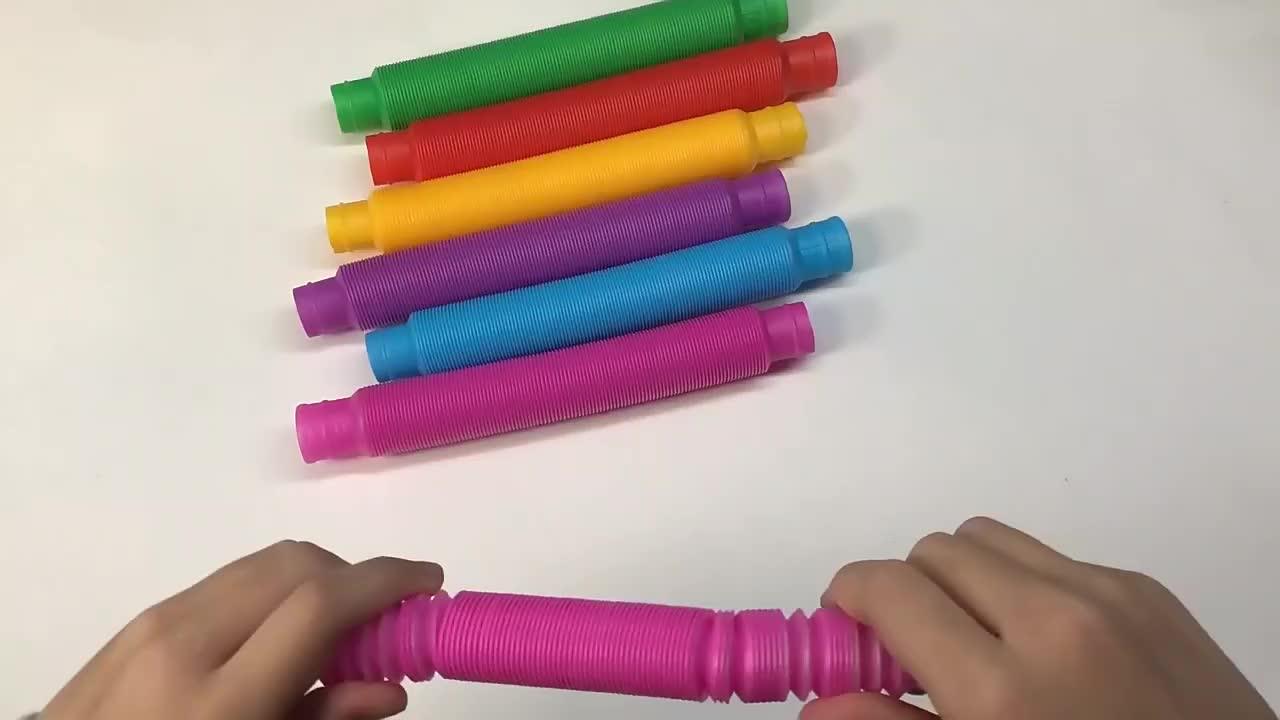 Various Tubes Sensory Fidget Toys Finger Decompression Stretch Pipe ...