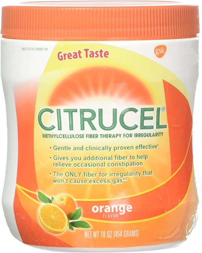 Citrucel Methylcellulose Powder, Orange Flavor Fiber Therapy
