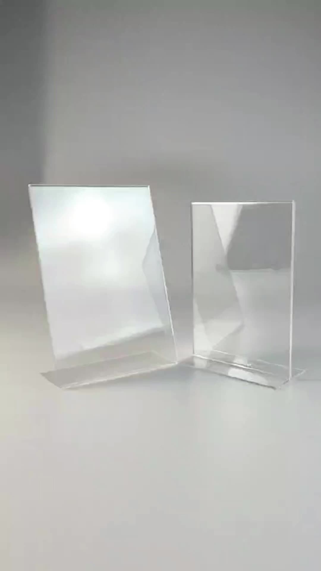Slanted Plastic Sign Holder Clear Acrylic Table Stand A4 A5 A6 Size ...