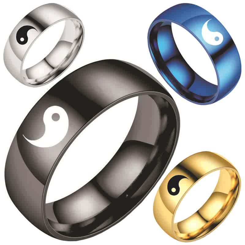 Yin yang rings for couples store