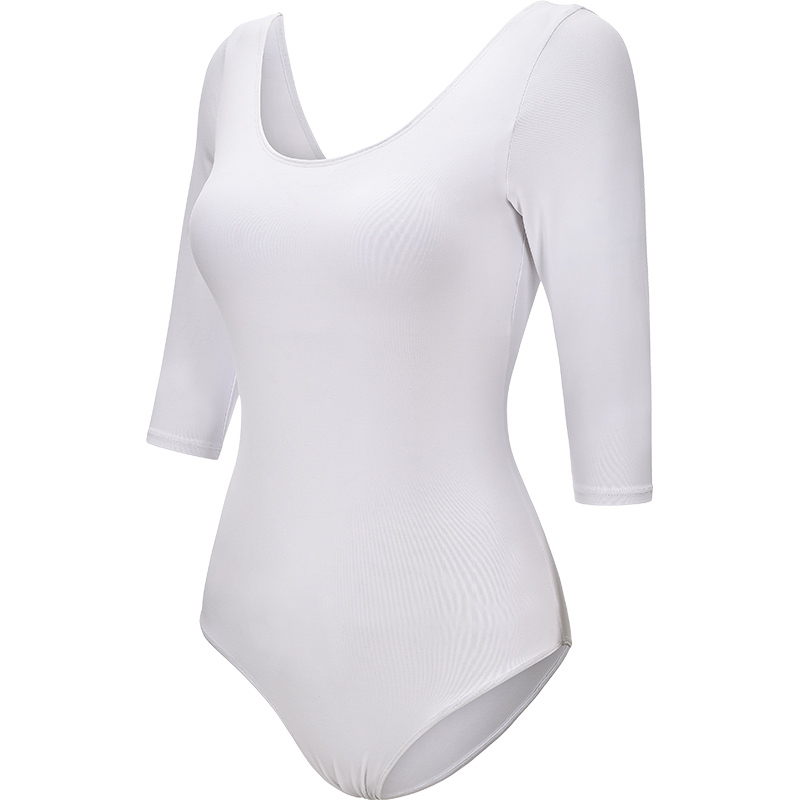 Ballroom latin dance bodysuit for women Round neck dance gymnastic suit ...