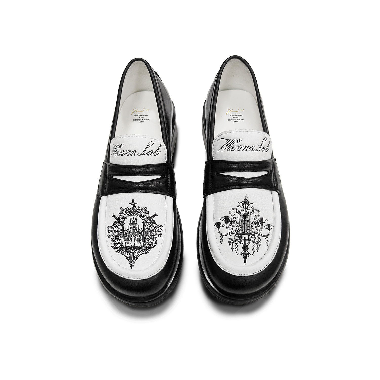 WANNA LAB 25FW 潮濕宮殿 紋章頭層牛皮羊皮裡襯圓頭樂福鞋LOAFER