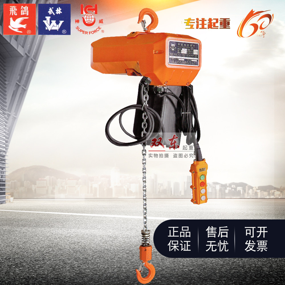 神威牌HHXG风桶电力环链电动葫芦提升机杭州武林现代冠林机舱吊车