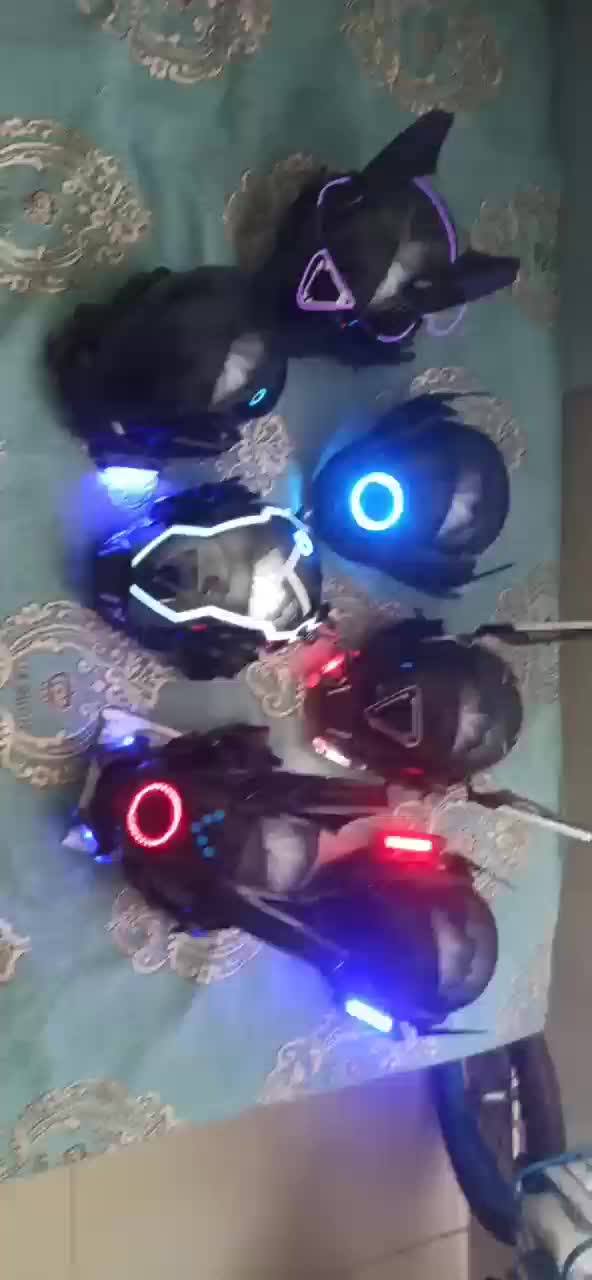 Cyberpunk Techwear Mask,Halloween Cosplay Accessory With Led Lamp ...
