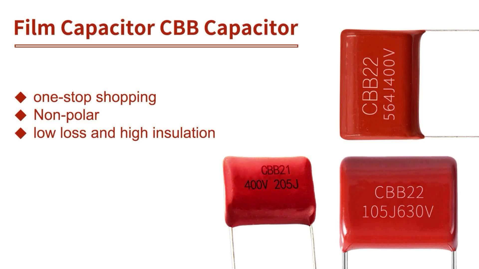 New Cbb22 105j 105k 250v 450v 0.1uf Metallized Polyester Film Capacitor ...