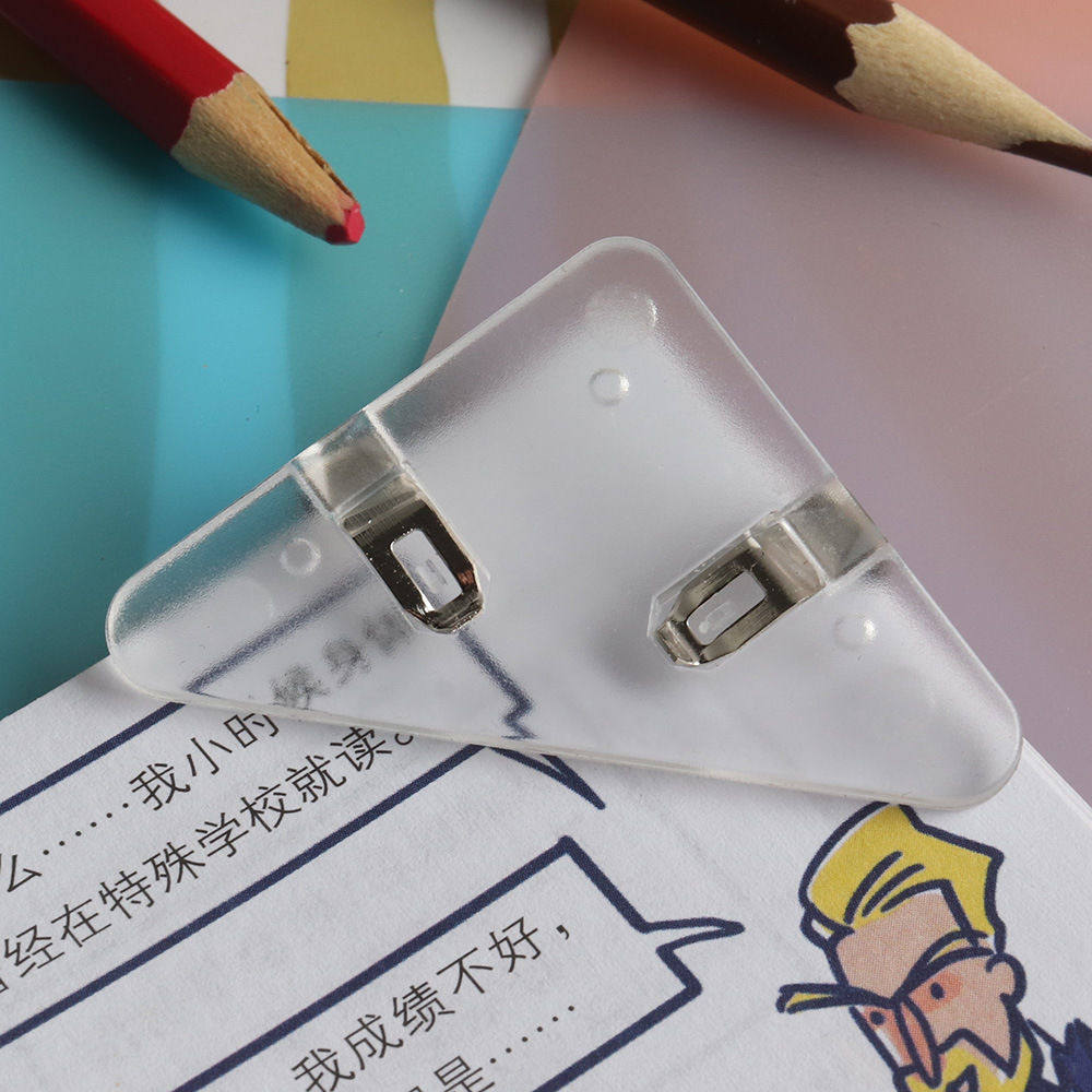 [USD 4.77] Color triangle folder book insin side corner folder simple ...