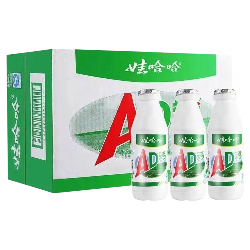 娃哈哈AD钙奶220g*4*8大瓶瓶整箱早餐含牛乳酸饮料儿童哇哈哈特价