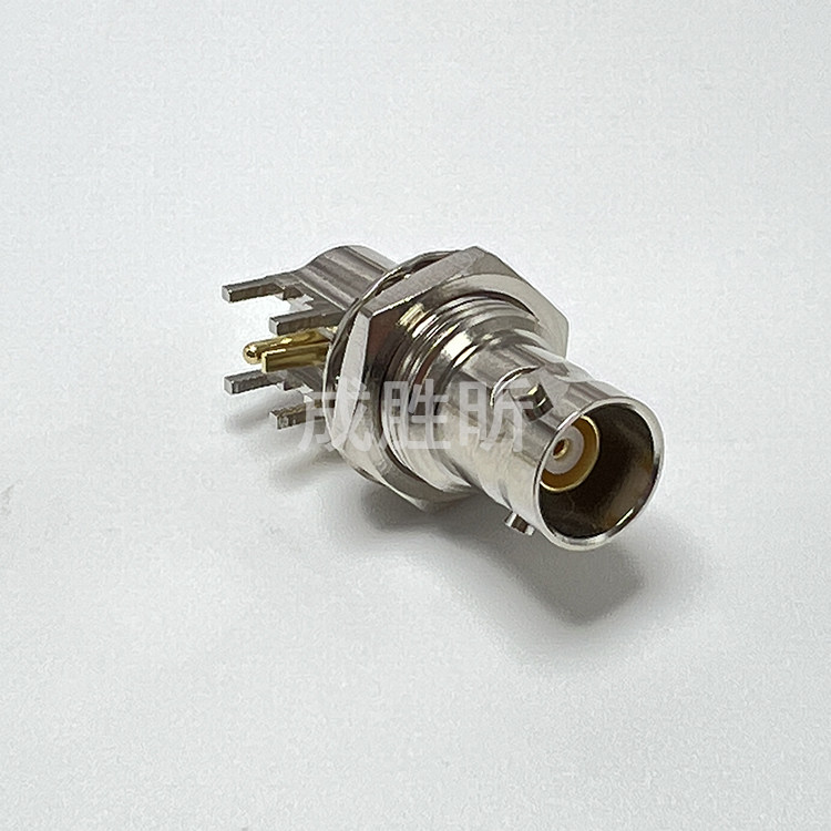 TRB-KYWE三同轴弯母座 BNC三卡口母BJ77母PCB底座1533B TRB-KWE母