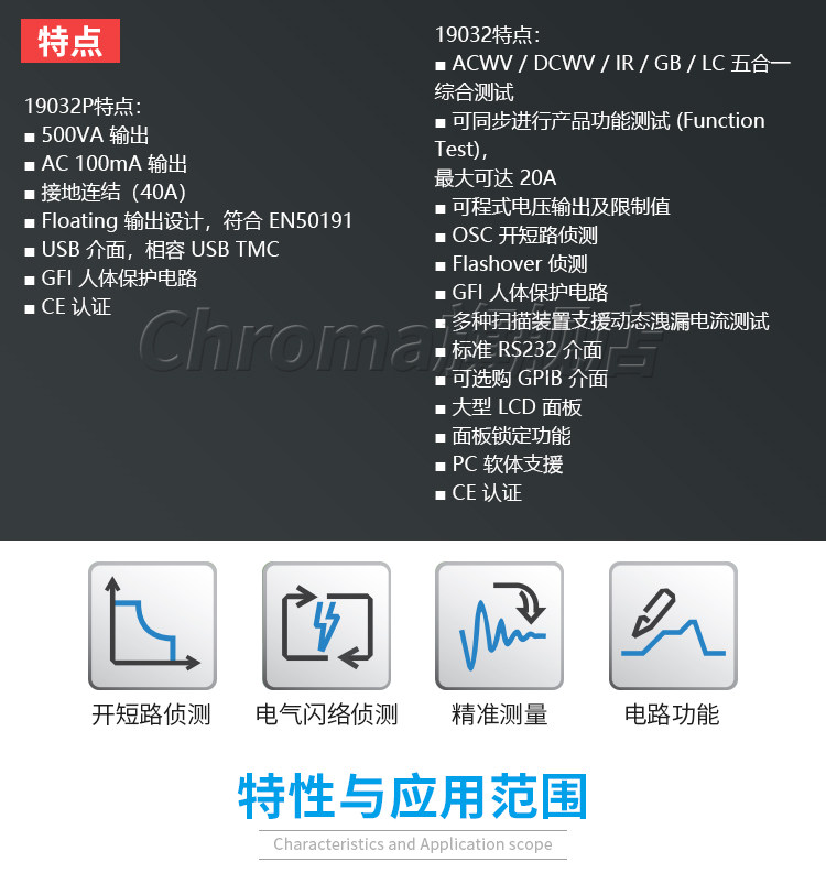 致茂绝缘耐压综合测试仪19032-P 19032电气安规五合一测试分析仪-阿里巴巴