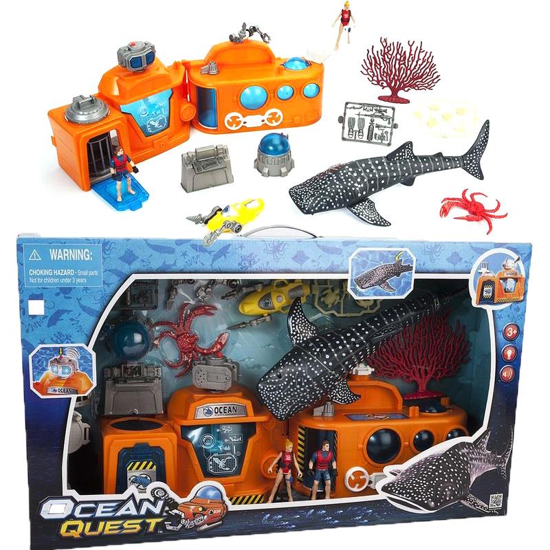 [USD 25.68] Set how beautiful white shark toys deep sea adventure ...