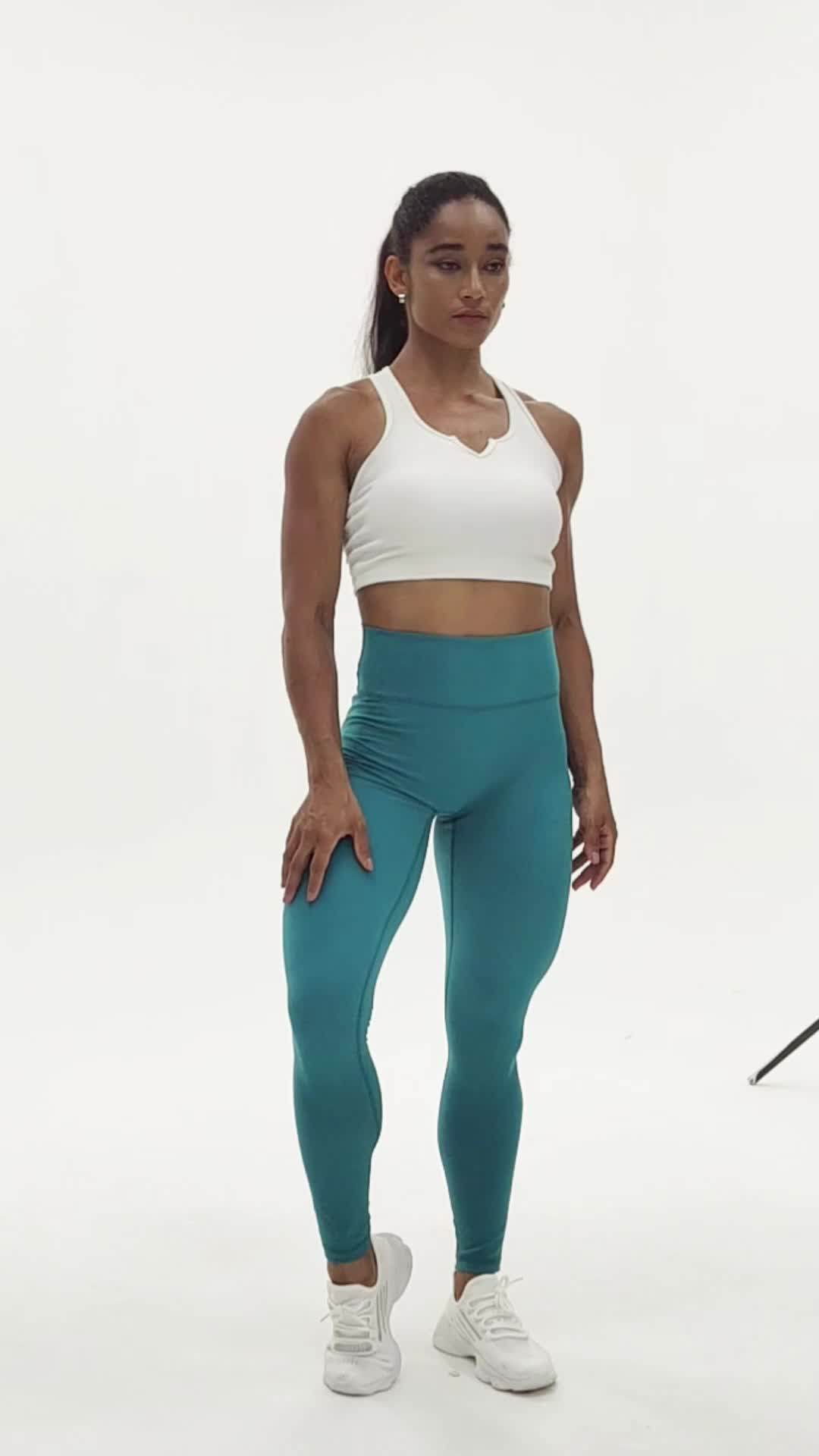 Miqi V-shaped Scrunch Butt Lift Gym Leggings High Waist Tight Yoga ...