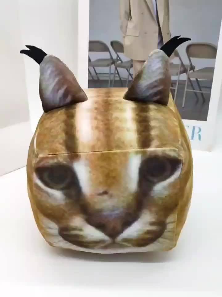 2022 Big Floppa Plush Cartoon Cat Plush Toy Cute Soft Cat Print Doll ...