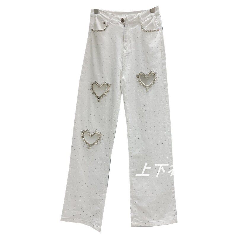 Advanced Heavy Industry Love Hot Drilling Jeans Women's 2024 Spring and ...