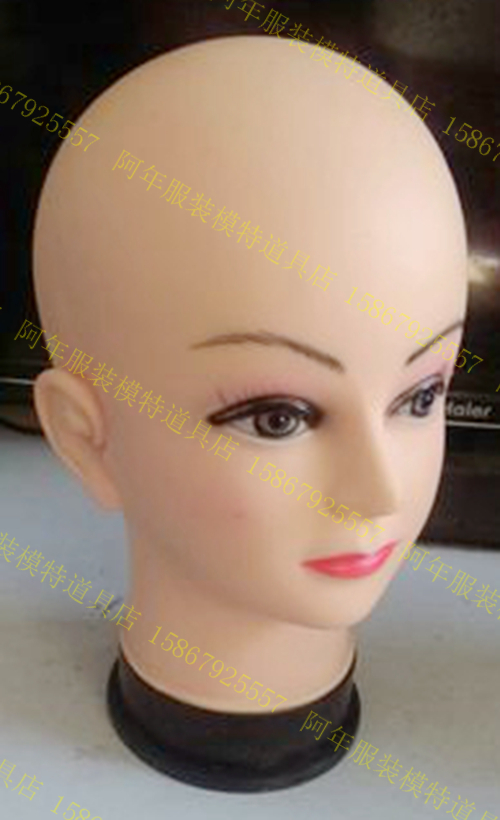 [USD 8.61] New model female model head woman head model wig hat head ...