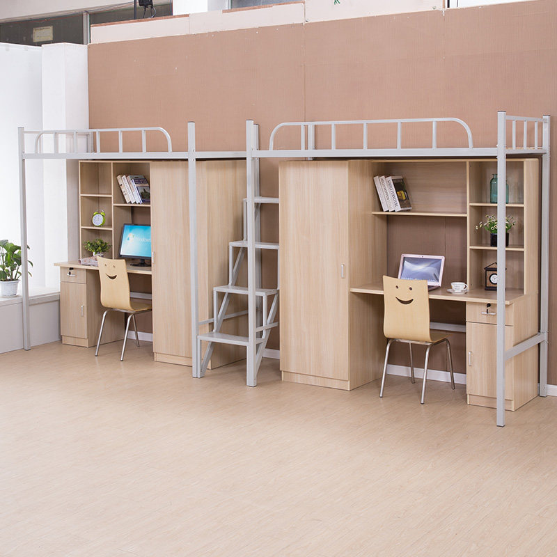 Adult stair Multi-purpose apartment bed College student bed Down table ...