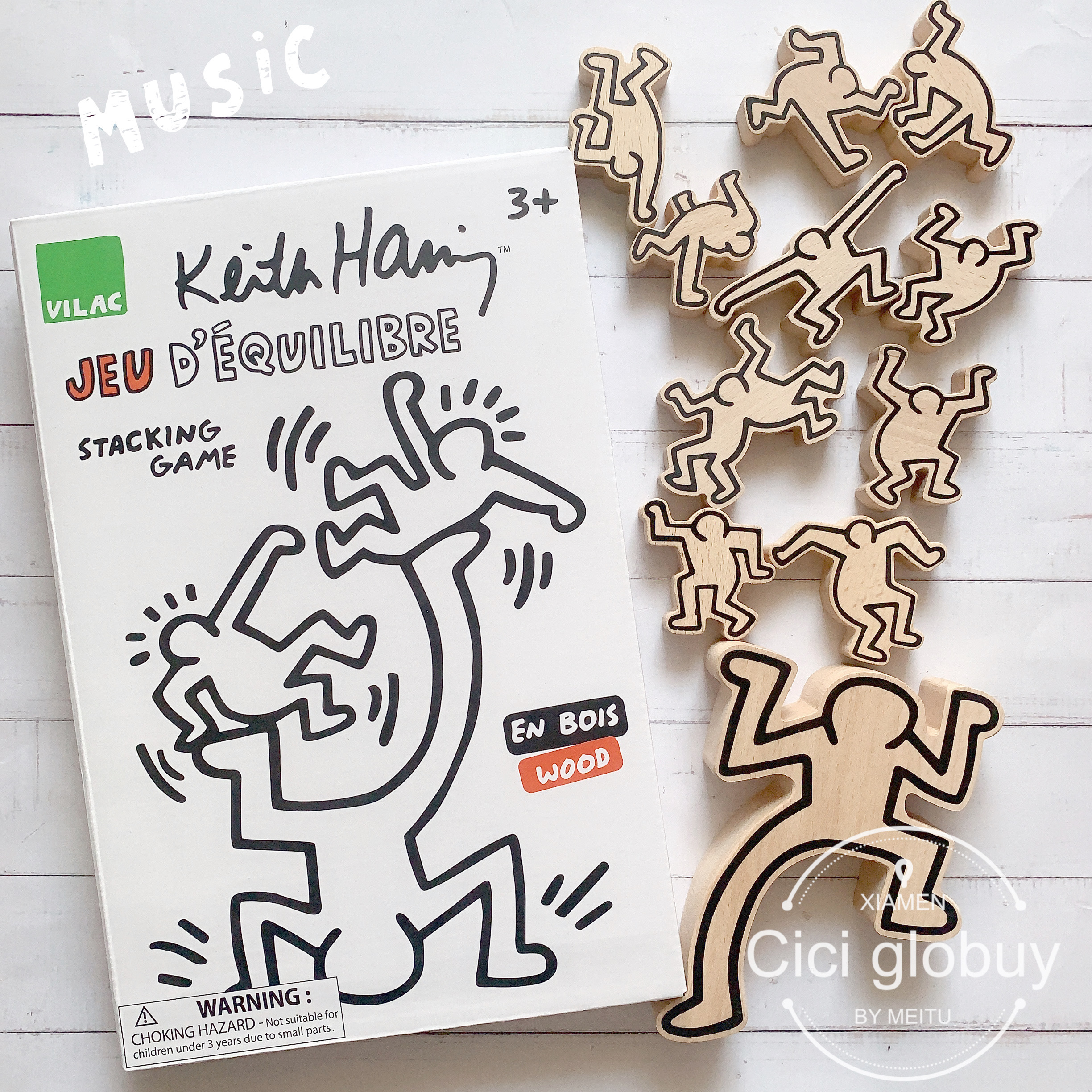 A must-buy for 25 years! vilac keith haring balancing building blocks ...
