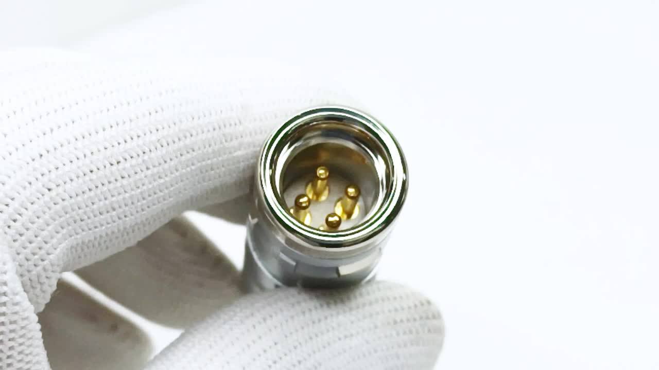 Custom Cable Male Female Electrical Push Push Connectors Power Circular ...