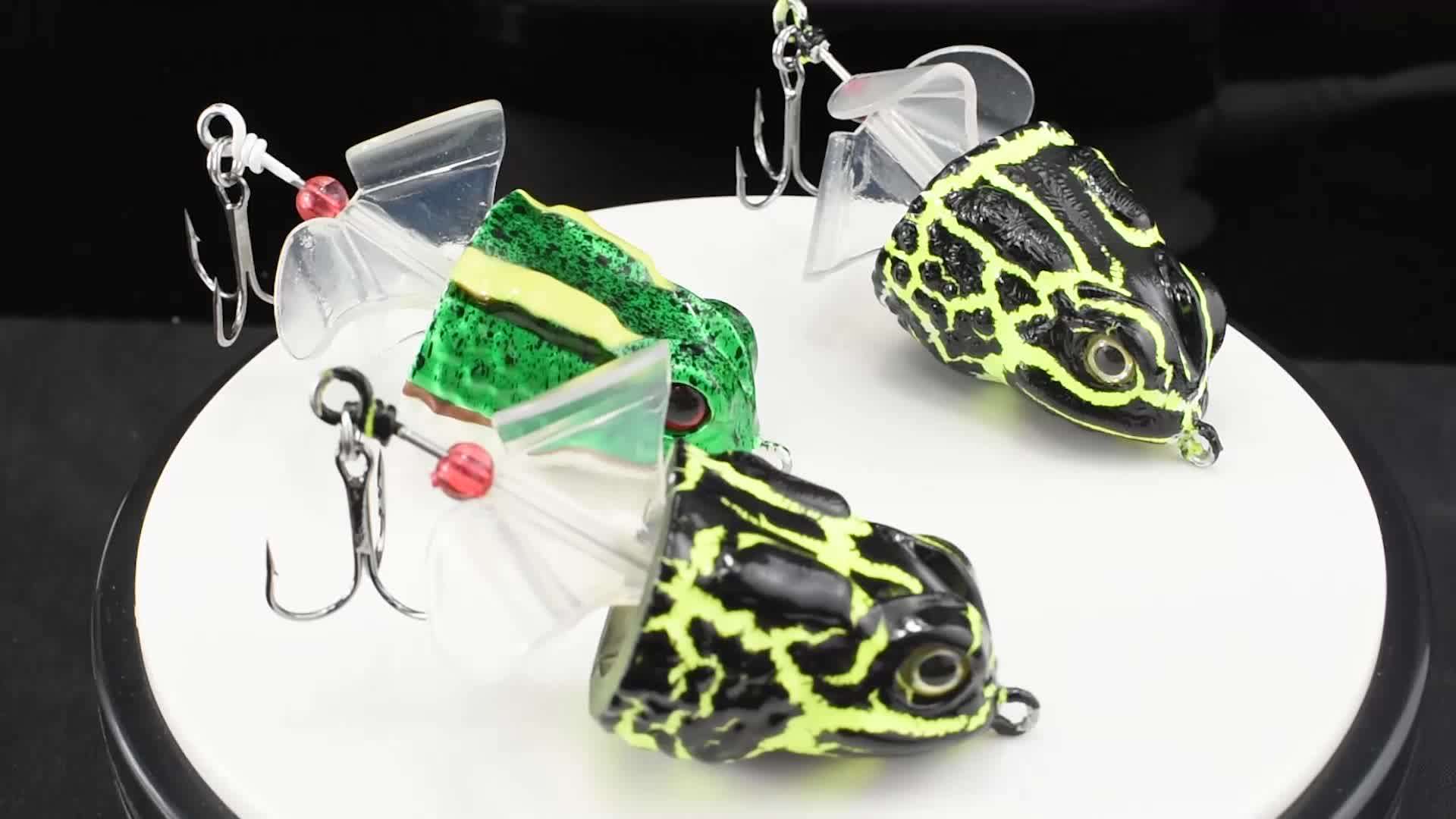 New Hard Floating Topwater Frog Bait With Rotating Plopping Tail ...