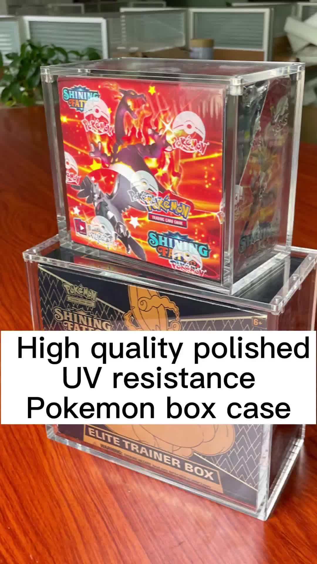 Ray Yi Custom Clear Pokemon Etb Acrylic Case Magnetic Lid Acrylic ...