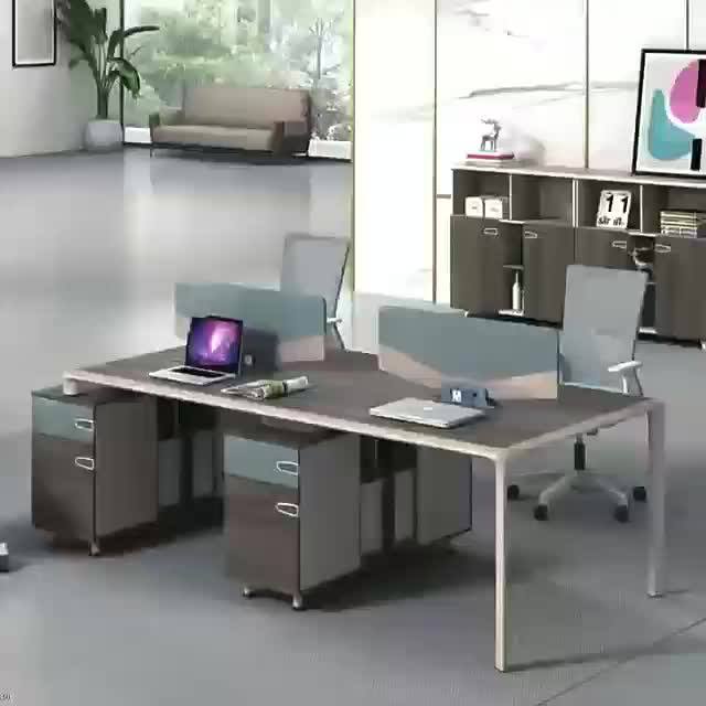 Modern Modular Open Plan Office Table 4 Person Seater Office ...