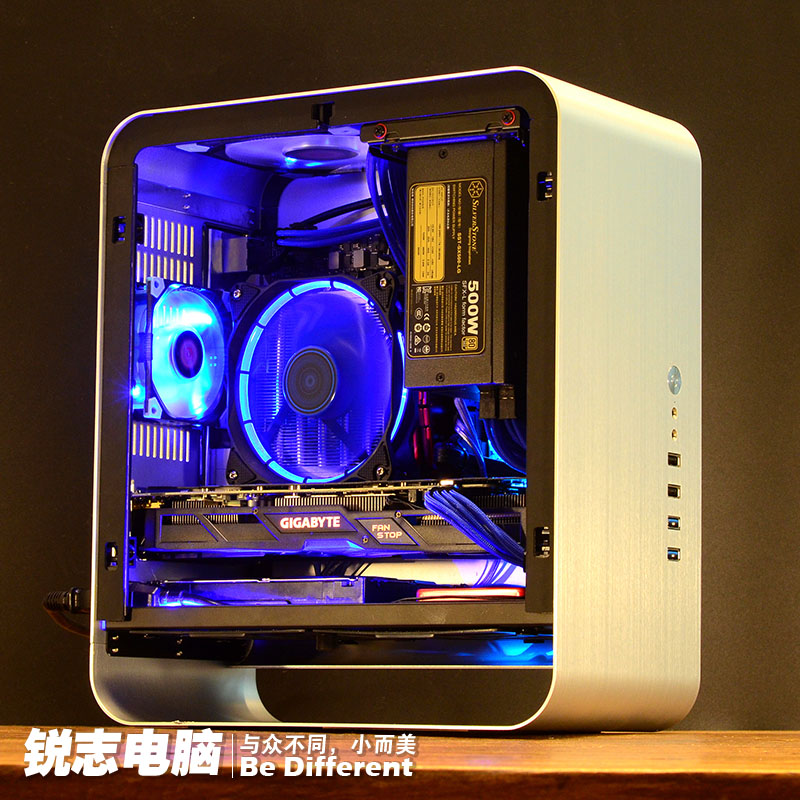 Jonsbo UMX1-PLUS tempered glass side lens ITX aluminum chassis supports ...