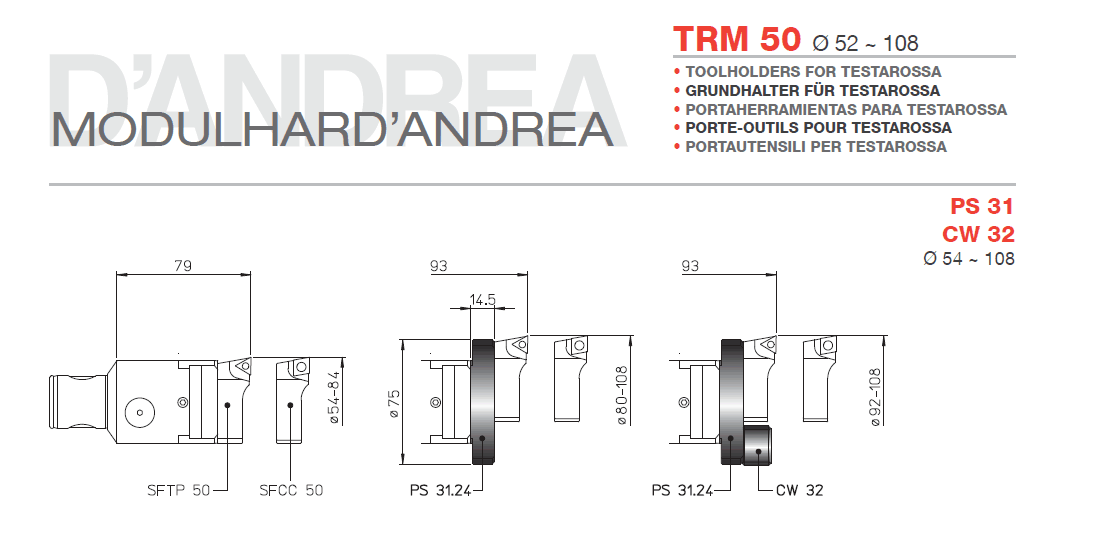 意大利DANDREA丹德瑞镗头TRM50-阿里巴巴