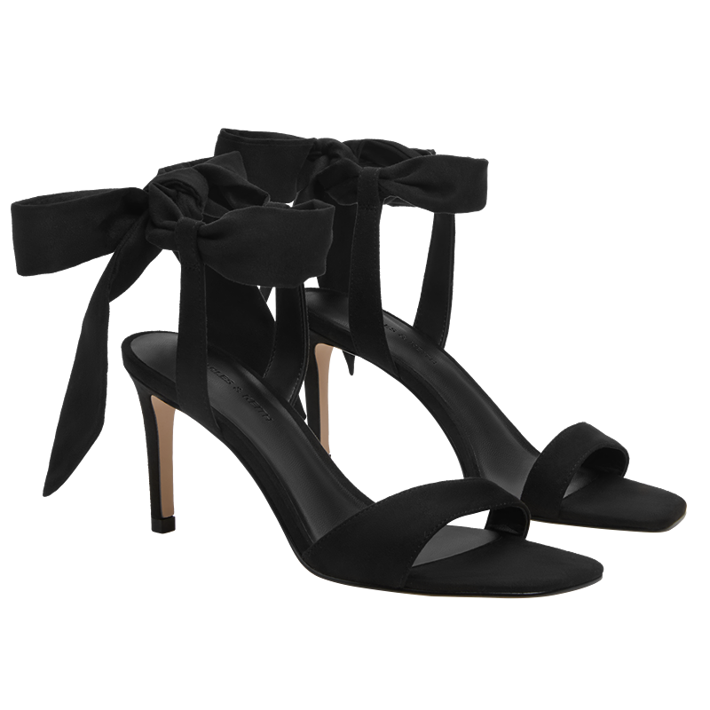 【520礼物】CHARLES&KEITH女鞋CK1-61720177缎面蝴蝶结高跟鞋