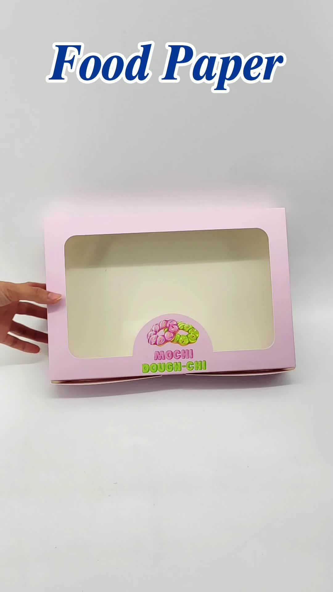 Wholesale Custom Folding Flat Cardboard Luxury Pastry Bread Cake Mochi ...