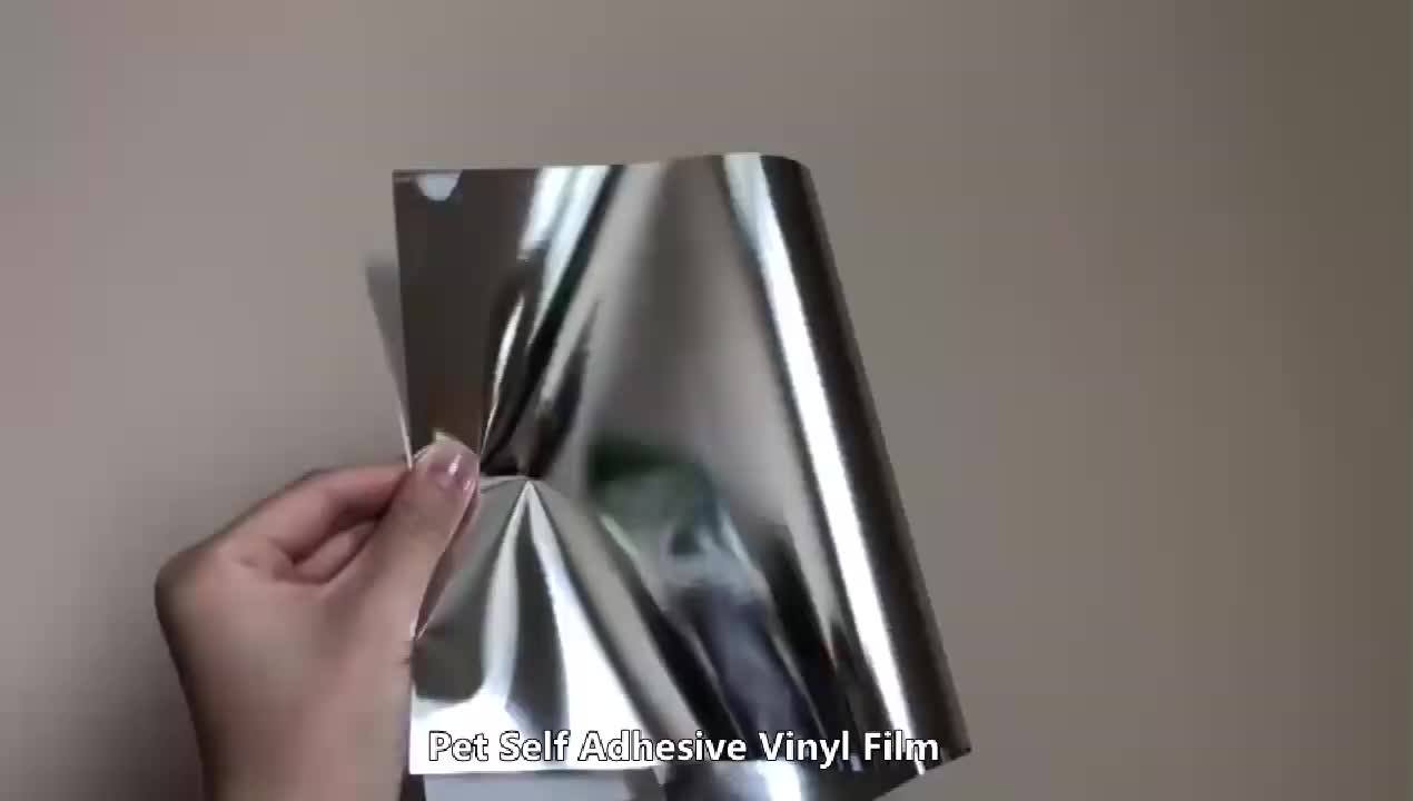 Wholesale Custom Self Adhesive Glossy Silver Foil Pet Film Sticker ...