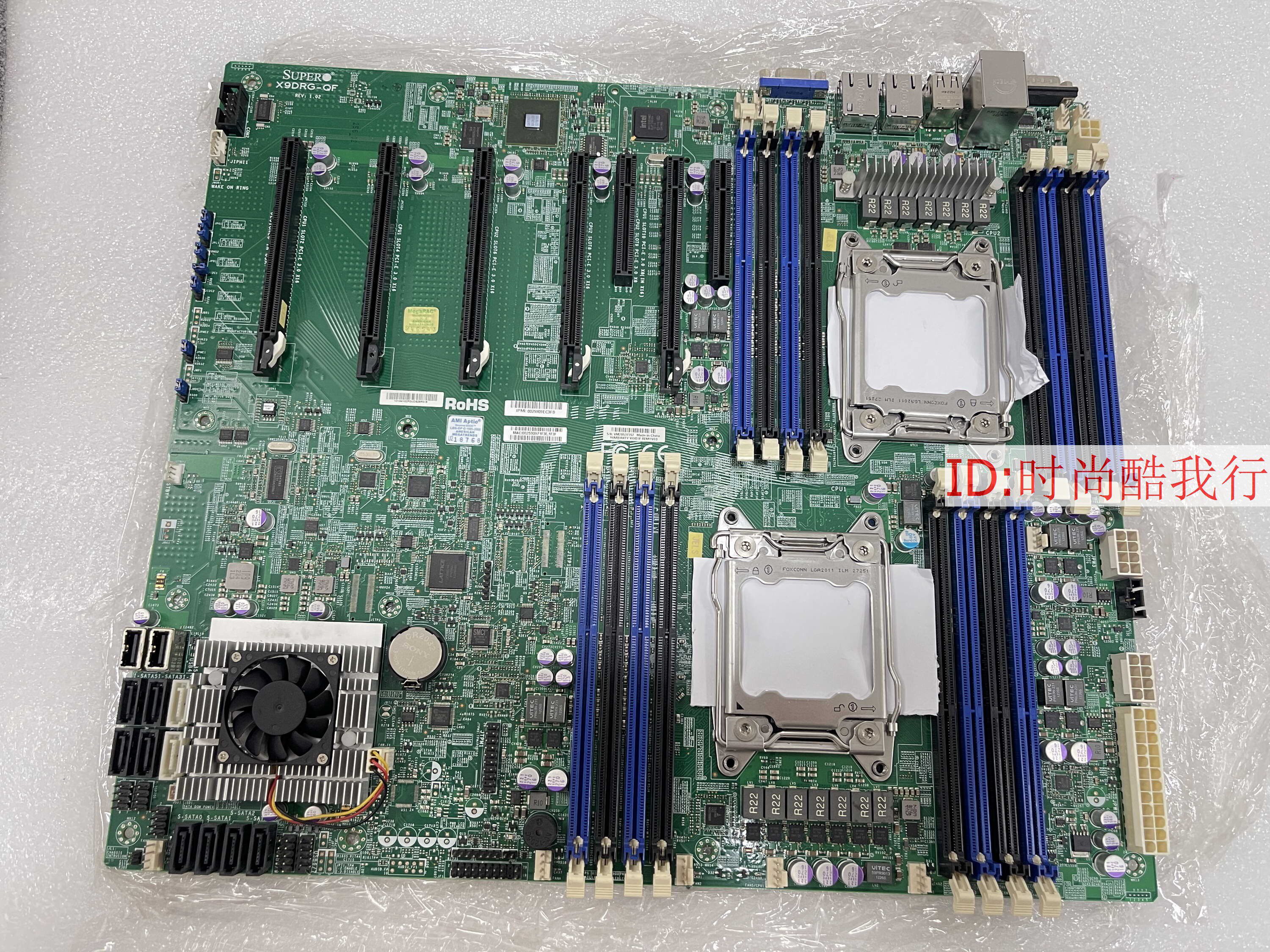 超微X9DRG-QF 主板 双路深度学习渲染 7047GR-TPRF支持5张显卡GPU