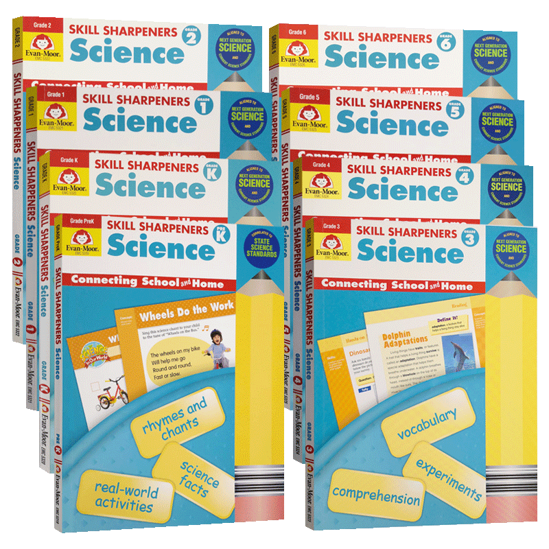 Evan-Moor Skill Sharpeners Science 技能铅笔刀科学练习册 美国加州教辅 evanmoor 原版英语家庭练习 ...