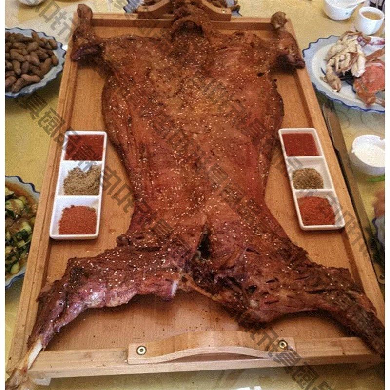 Whole sheep plate Super Roasted Whole Sheep large bamboo plate ...