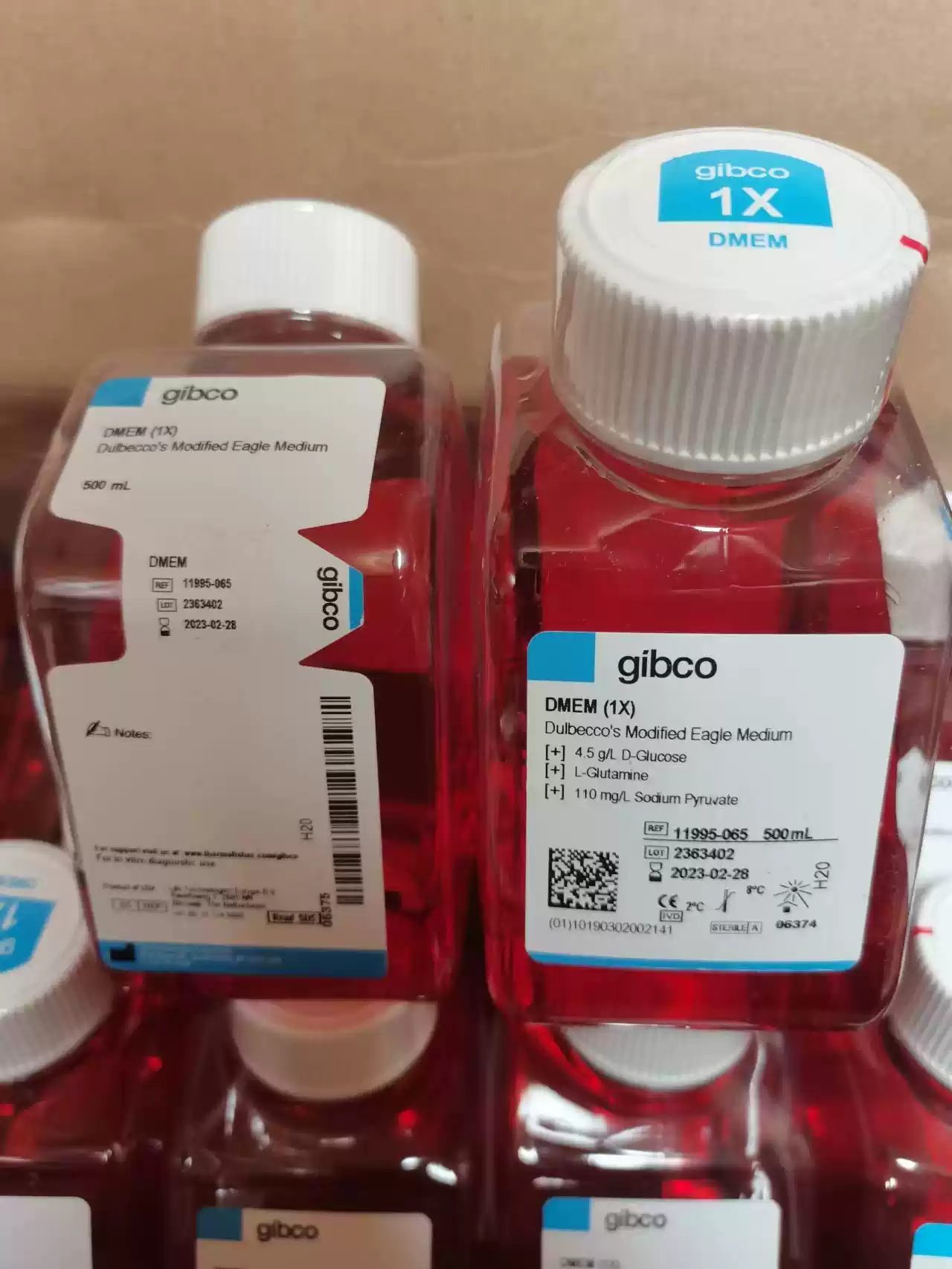 Gibco培養基11995065 DMEM高糖培養基含丙酮酸鈉 500mL 11995-065
