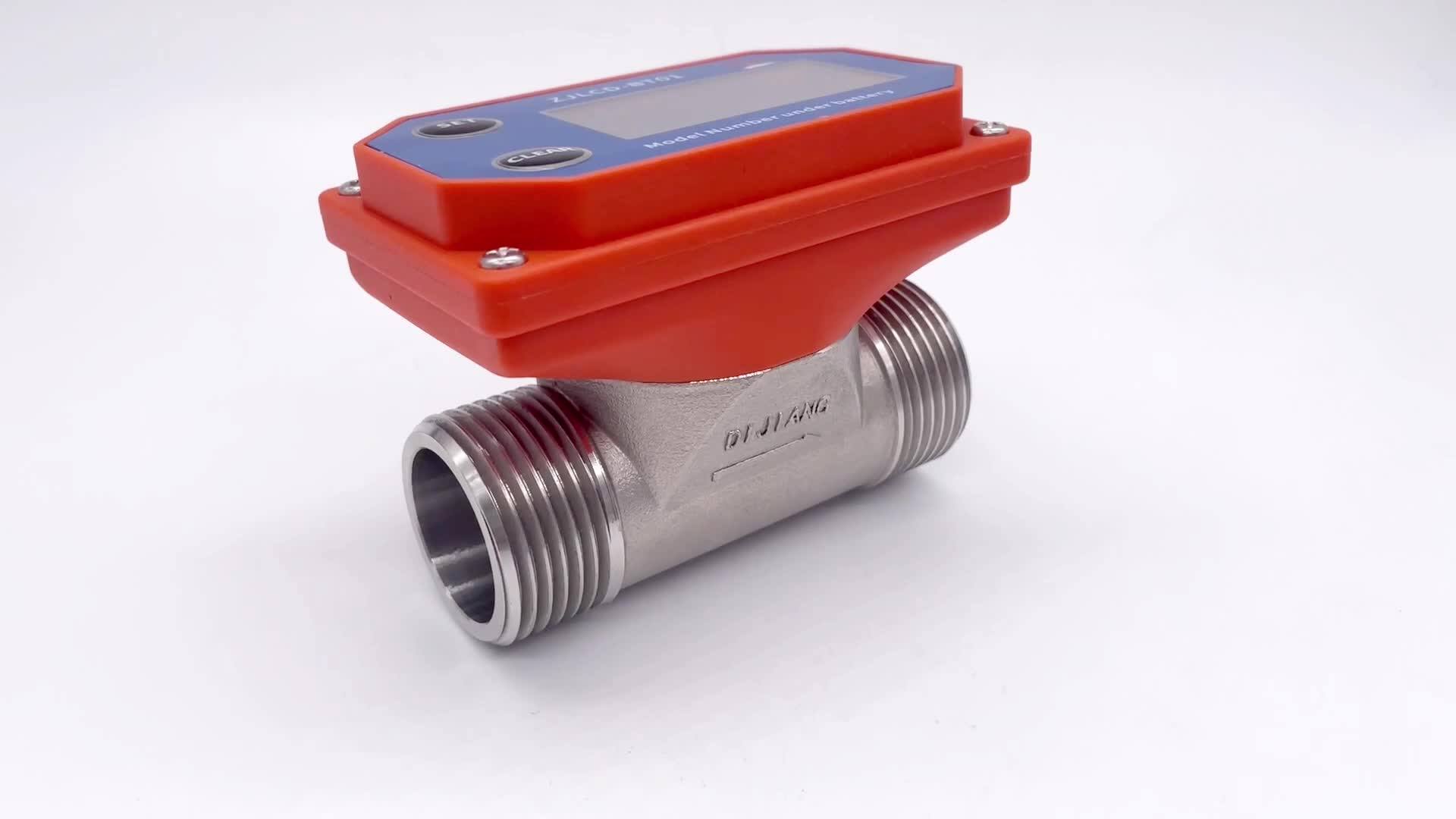 Dn25 Sus Turbine Flow Meter Electronic 1" 1 Inch 20-280l/min Water Flow ...