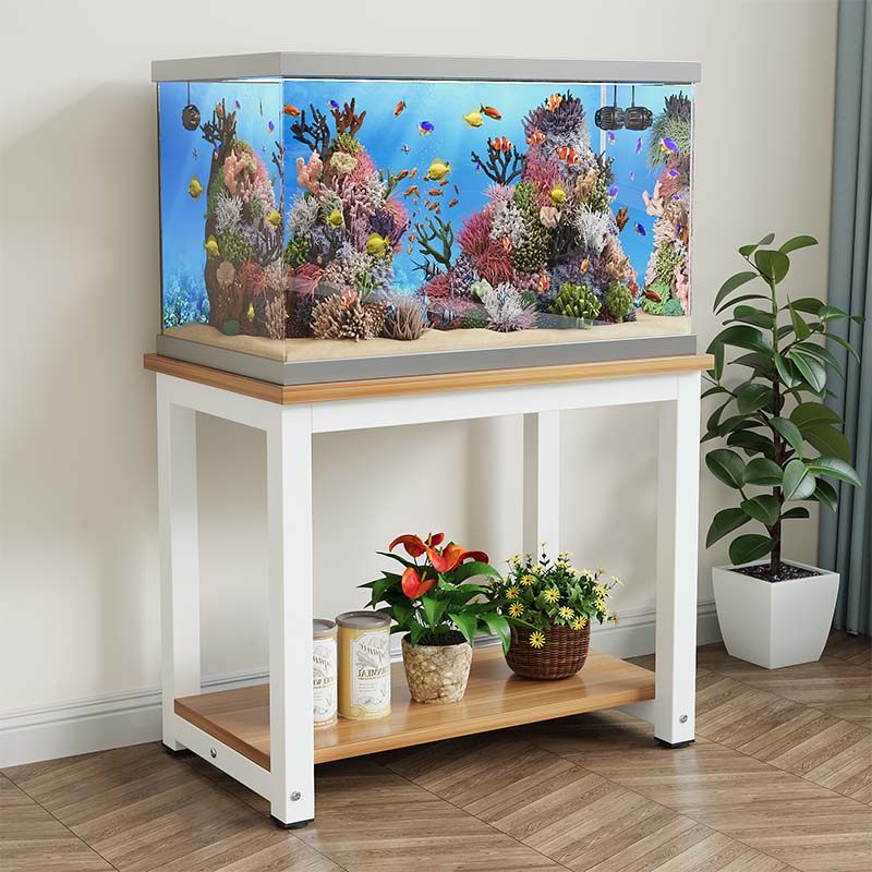 [USD 40.46] Fish tank shelf fish tank table bottom cabinet steel wood ...
